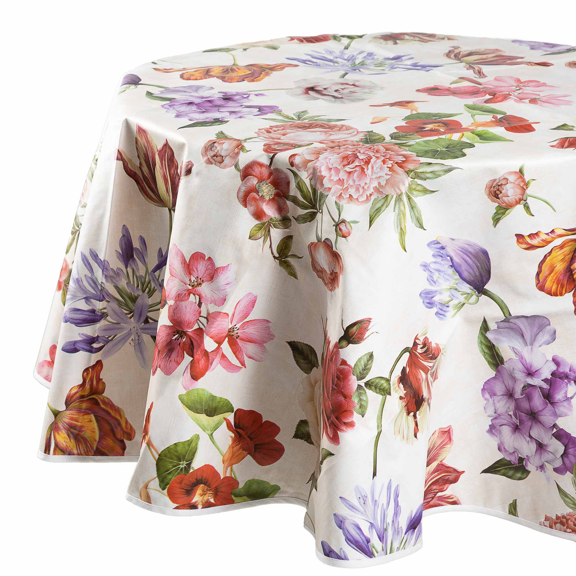 Toile cirée Olivier ronde BlanClarence®