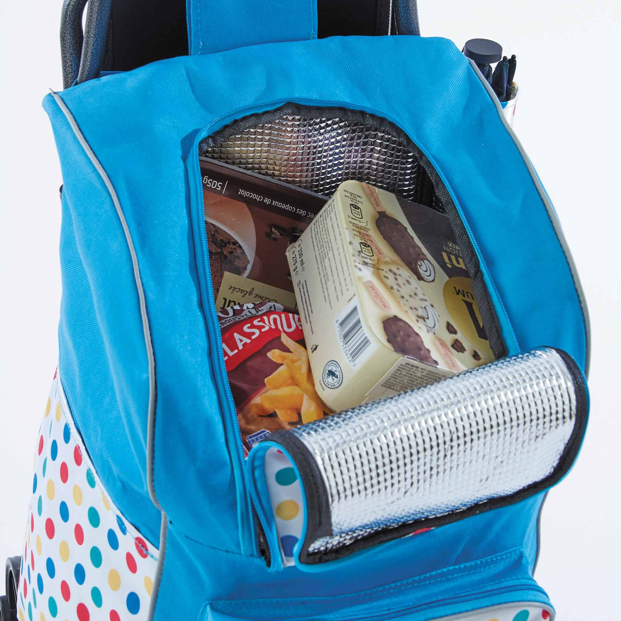 Chariot de courses isotherme Pois