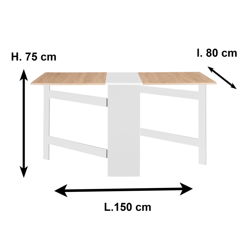 Table console pliante